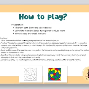 Printable Mandala Photographic Memory Card Game - Brain and Attention ...