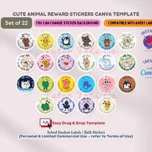 Customized Teacher Student Motivation Reward Sticker Background Image ...