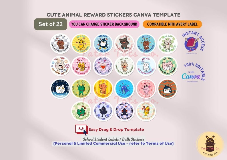 Customized Teacher Student Motivation Reward Sticker Background Image ...