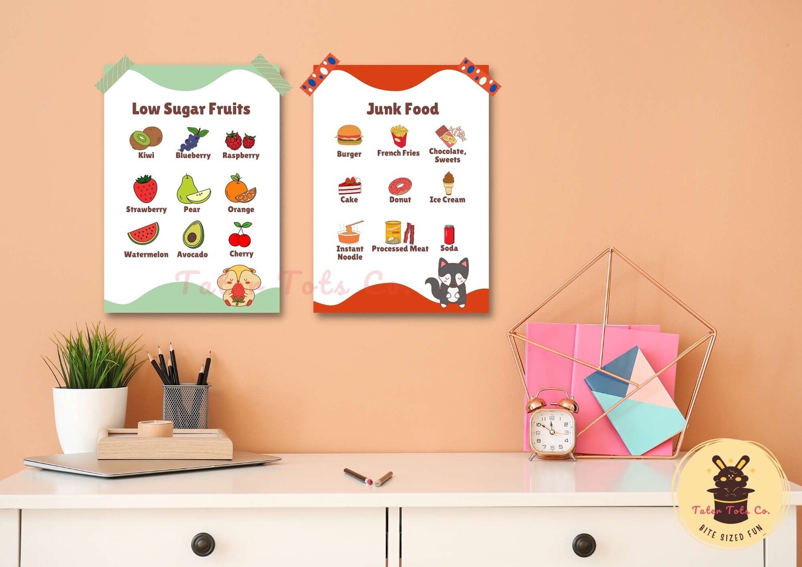 Fun Low Sugar Fruits and Junk Food Coloring Pages Daily Healthy Eating ...