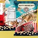 Family Movie Night Photo Collage Frame Cinema Popcorn Background Chip ...