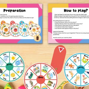 Printable Storytelling Spinners Bundle for Fun Narrative Skills: Story ...