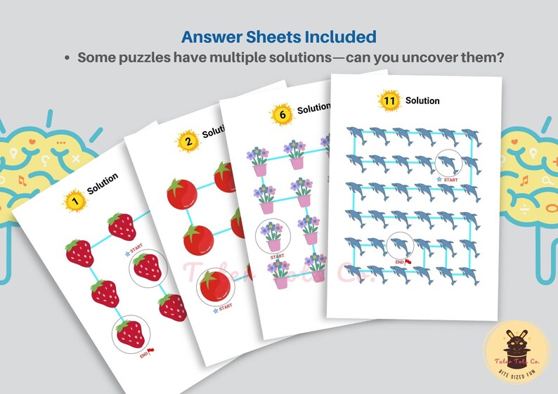 One-line Puzzle Game Connect the Objects in a Single Line Bundle ...