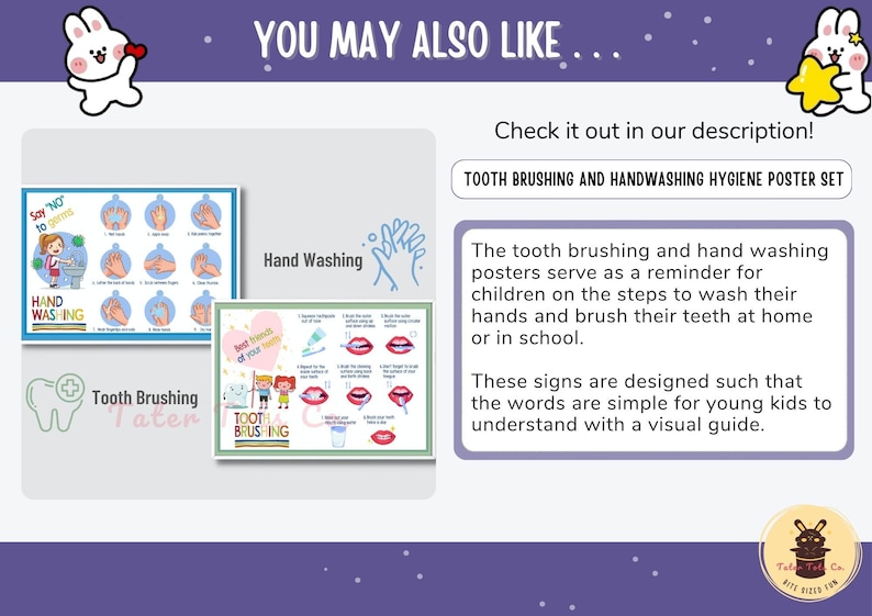 Brushing Teeth Poster Dental Hygiene Educational Poster, Toddler ...