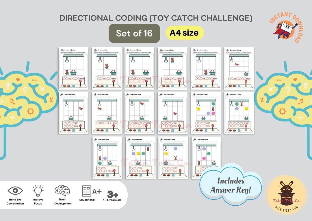 Directional Coding Toy Catcher Puzzle for Kids | STEM Robotics ...