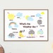 Cute Weather Icons and Emotions Poster for Baby Nursery Wall or Kids ...