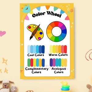 Preschool Classroom Art and Craft Lesson Display Color Wheel Chart and ...