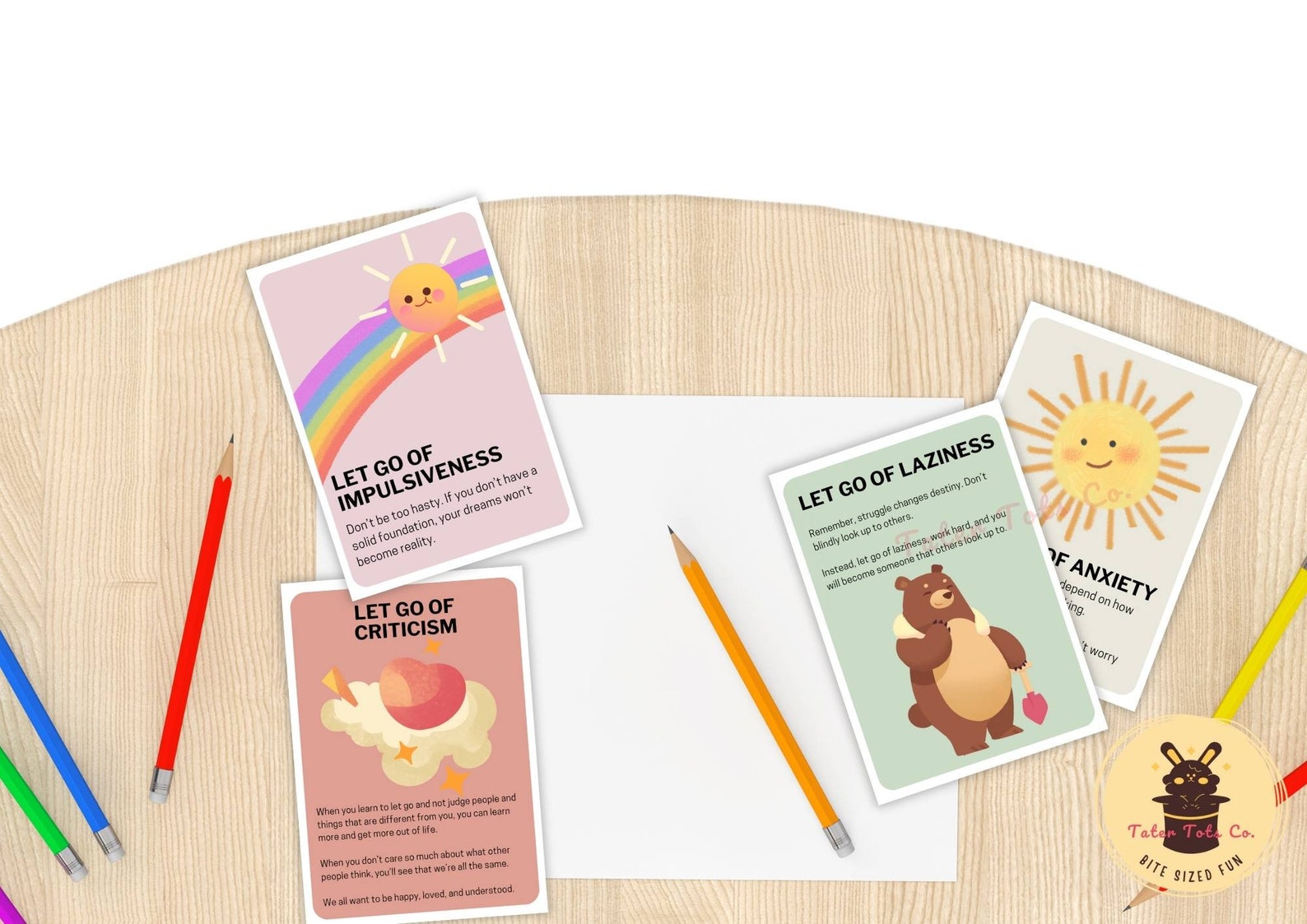 Mental Health Therapy Flashcards Set of 24 Proverbs About Letting Go ...