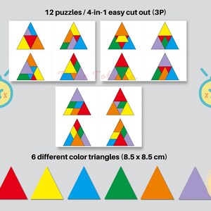 Visual Discrimination Stacking Triangle Spatial Order Pattern Game | 12 ...