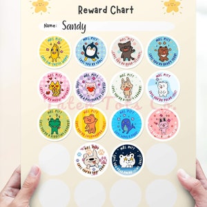 Customized Teacher Student Motivation Reward Sticker Background Image ...