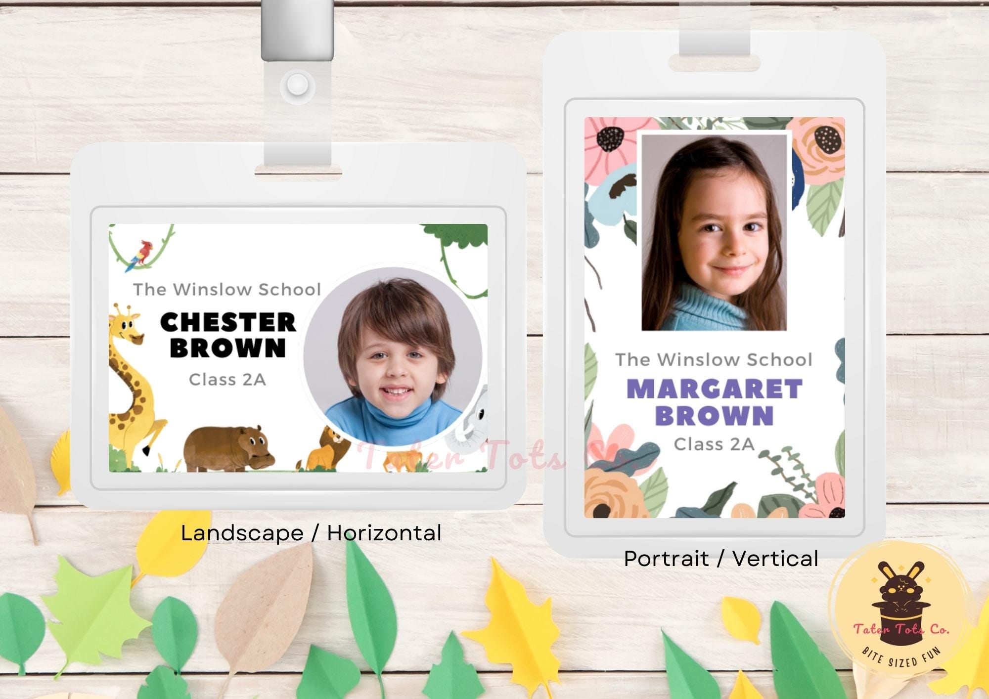 Bulk DIY Student Photo ID Lanyard Insert Horizontal/vertical ...