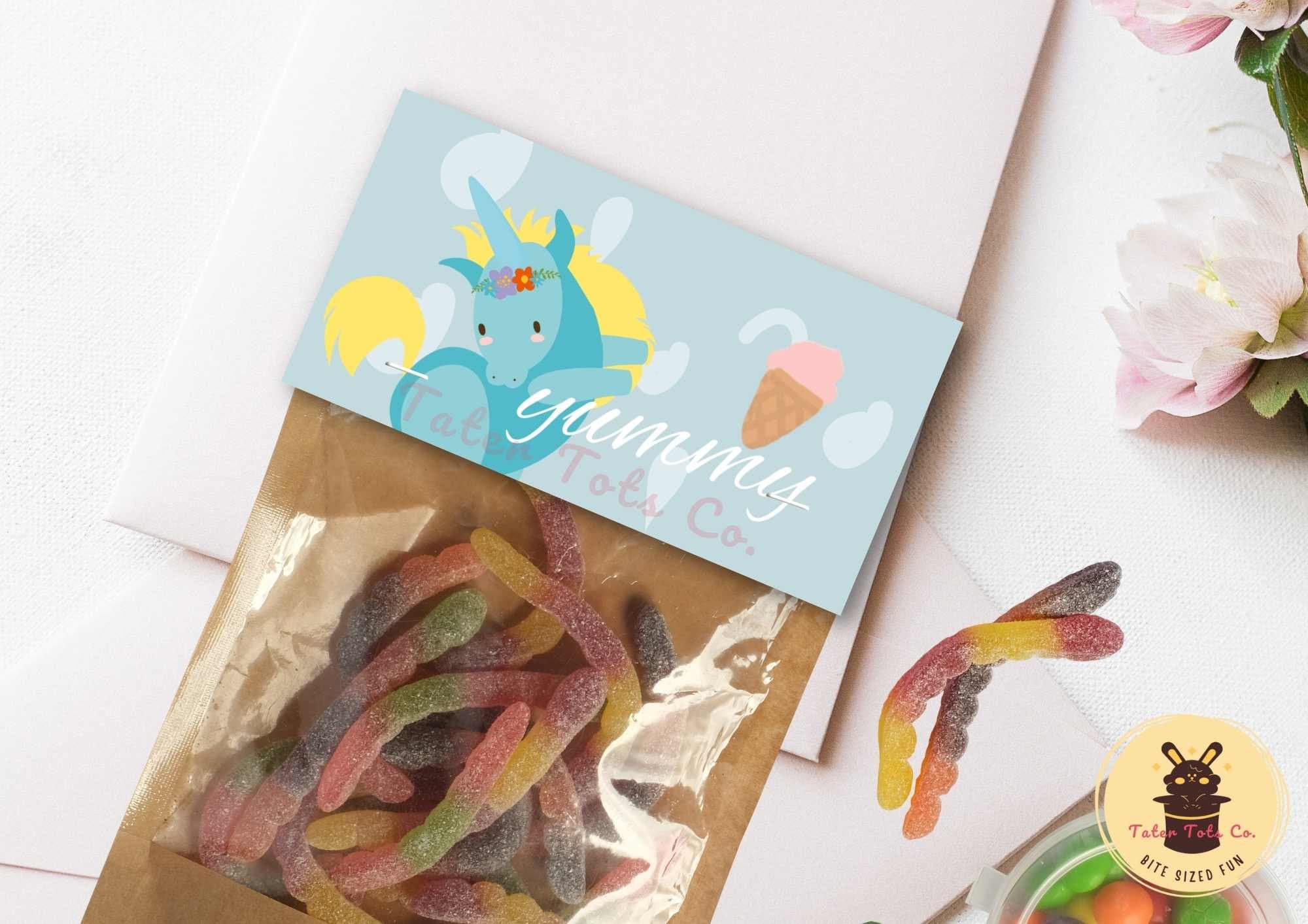 Cute Animal Goodie Bag Topper Label for Small Baked Goods – Party Gift ...