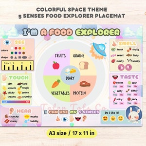 Space Food Explorer Eating Placemat Food Groups, Flavor Discovery Using ...