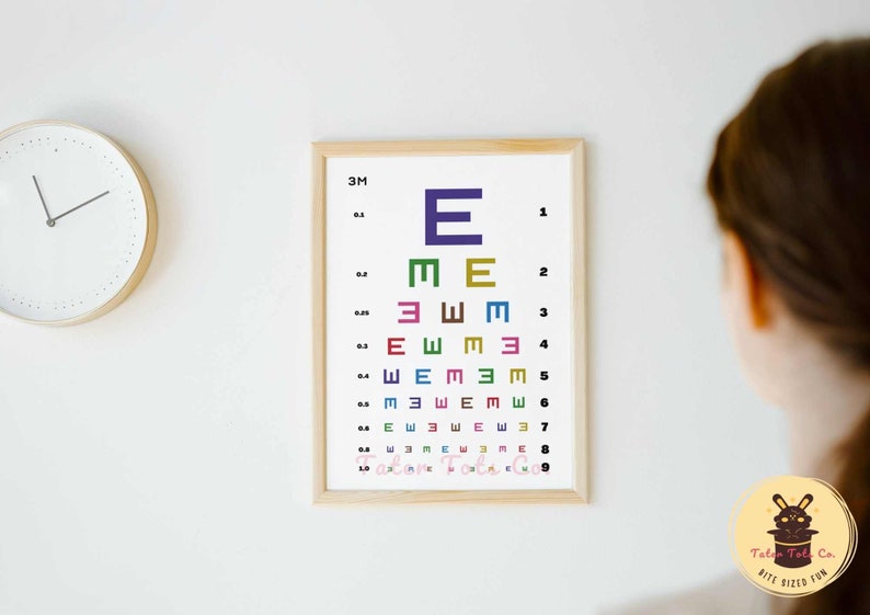 Simple Rainbow Tumbling Letter E Eye Test Chart Ophthalmology - Etsy Simple Rainbow Tumbling Letter E Eye Test Chart Ophthalmology - Etsy