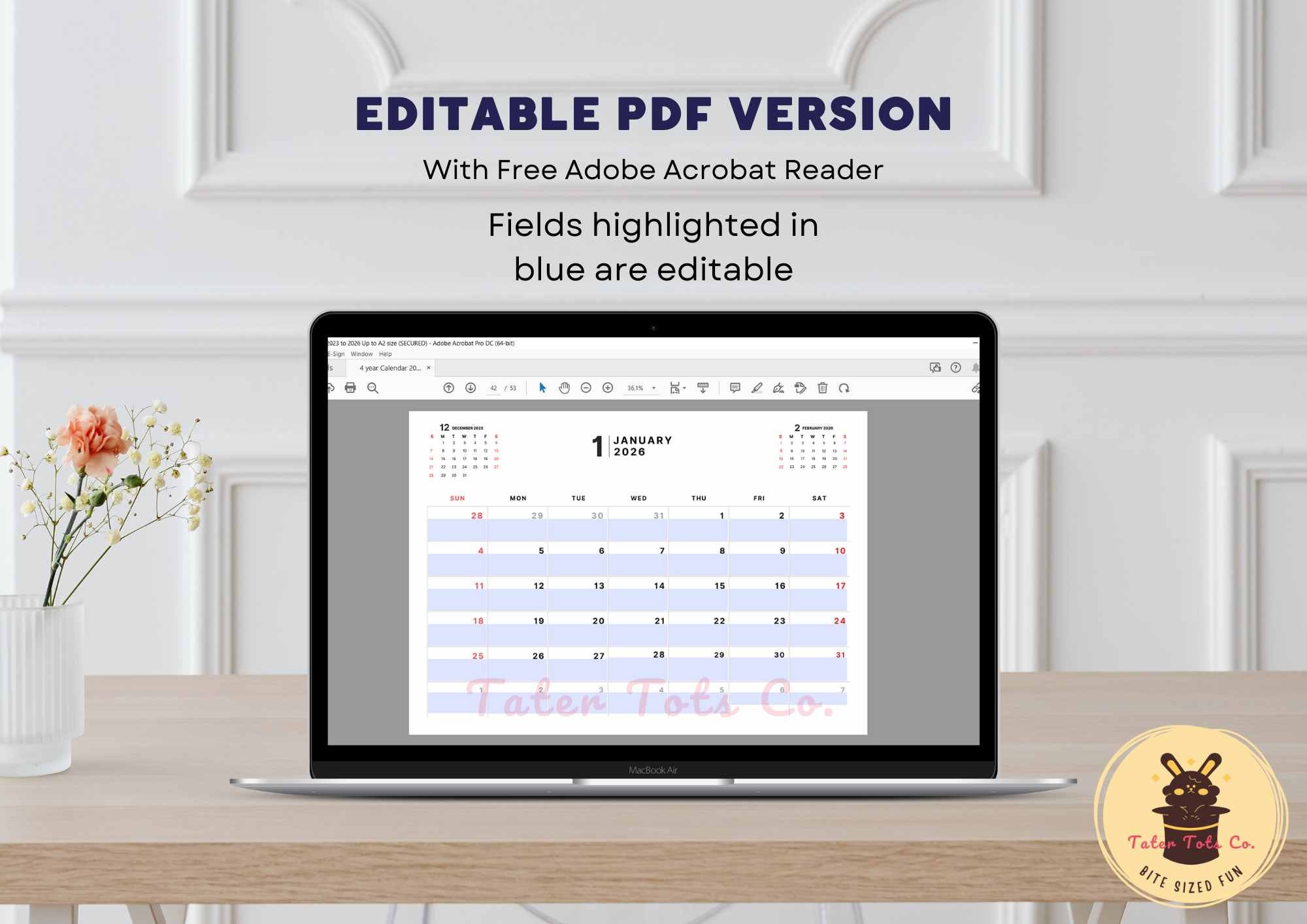 3-year Calendar (2026 to 2028) in One 12-month Monthly Plan Templates ...