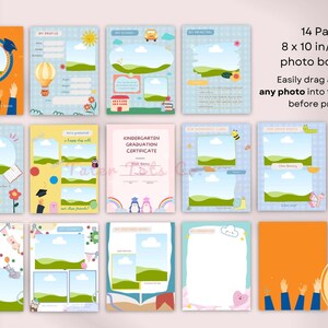 Preschool Graduation Memory Book: Canva Template for Kindergarten Prek ...