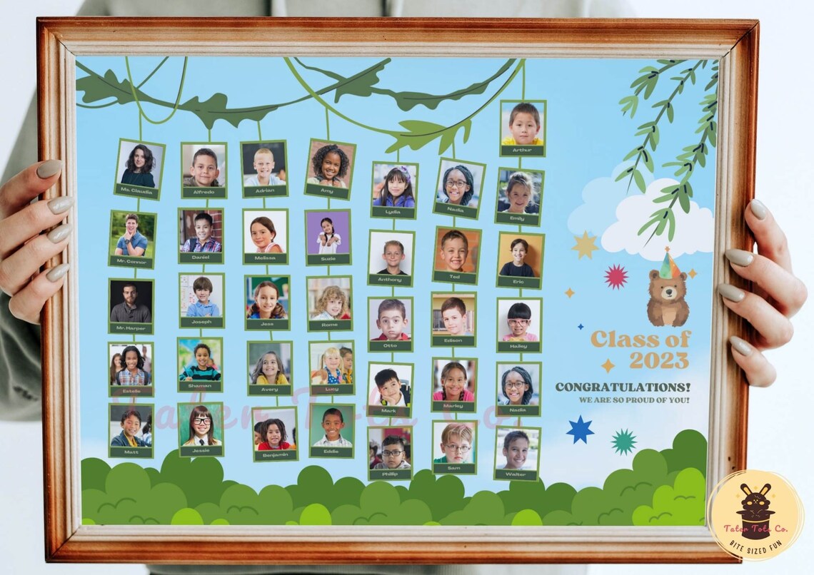 Student Graduation Photo Collage Template for School - Etsy