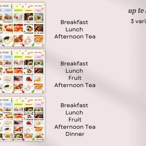 Daycare Weekly Meal Plan: Drag & Drop Canva Template (digital Download ...