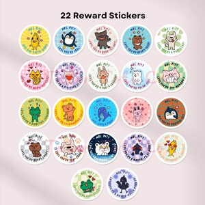 Customized Teacher Student Motivation Reward Sticker Background Image ...