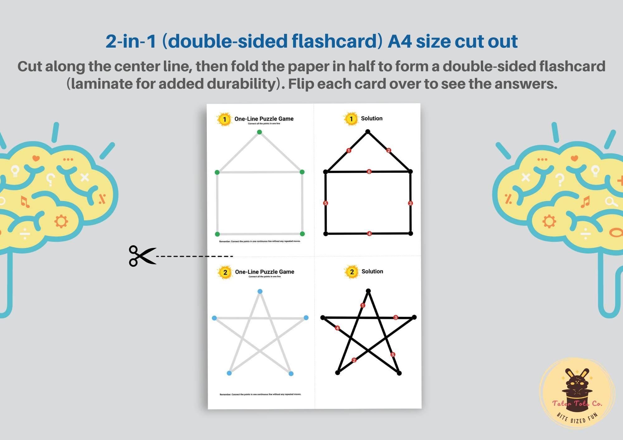 One-line Stroke Continuous Line Puzzle Game (advanced Bundle) - Set of ...