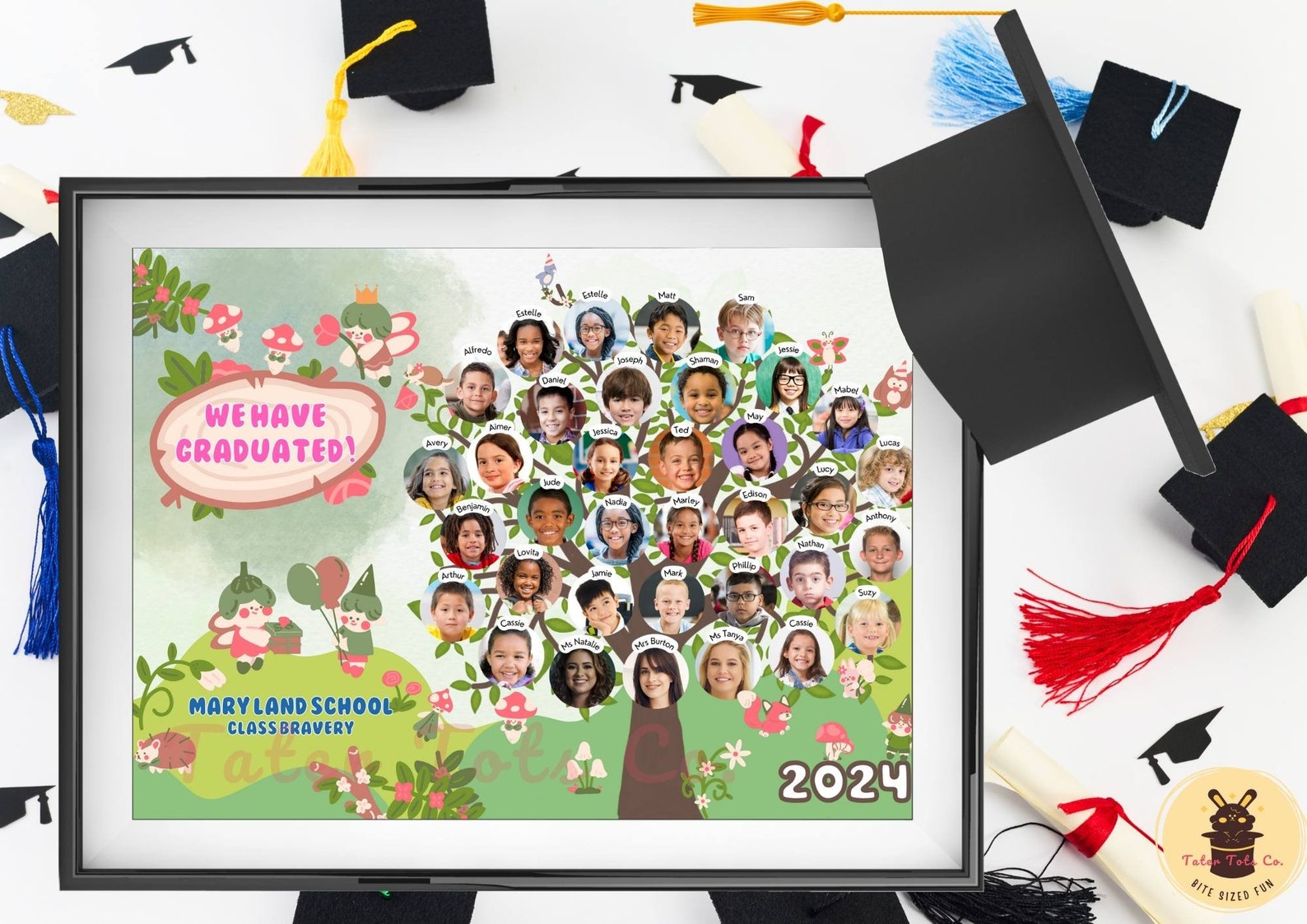 School Graduation Student Photo Collage for Kindergarten, Grad Party ...