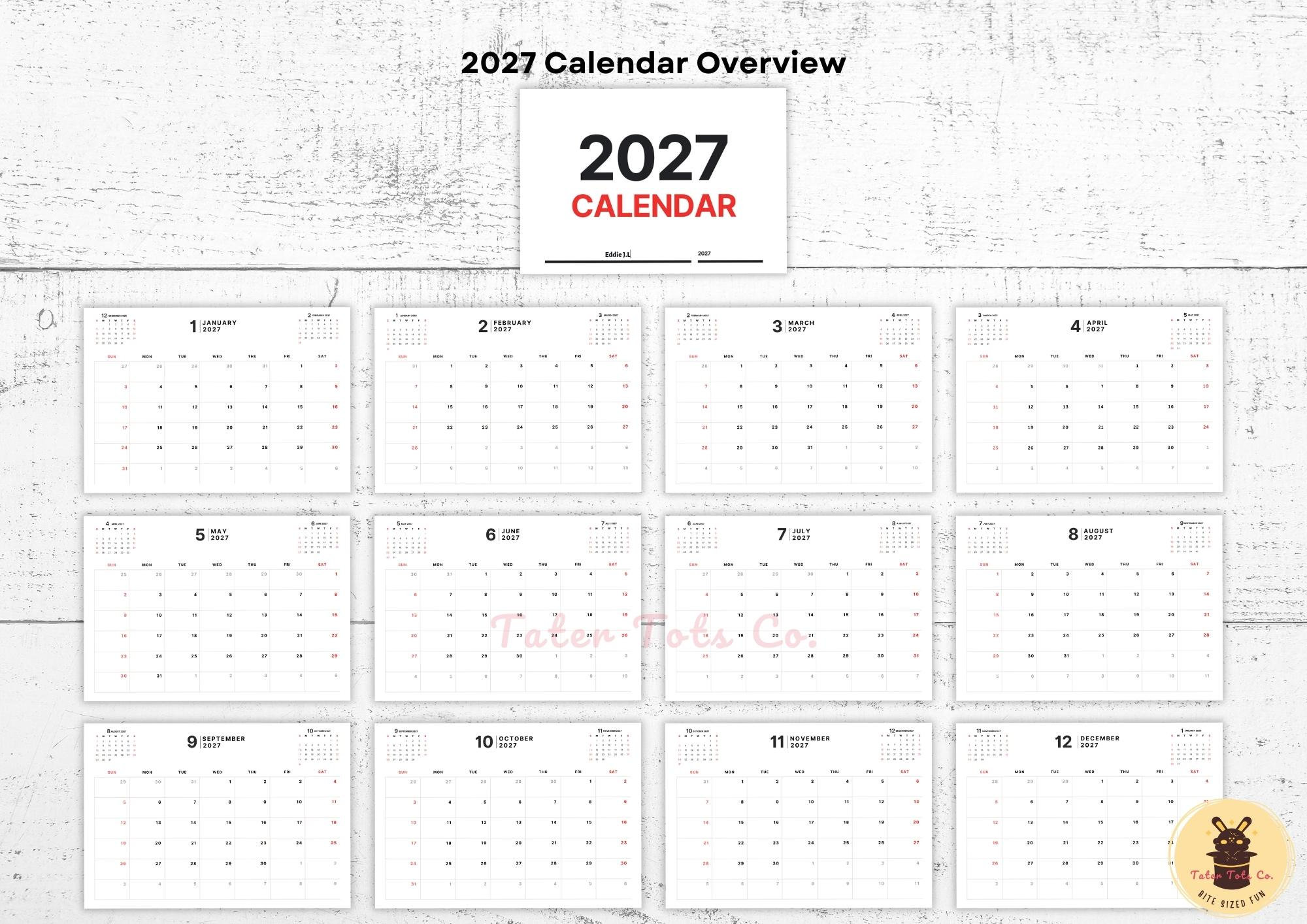 3-year Calendar (2026 to 2028) in One 12-month Monthly Plan Templates ...