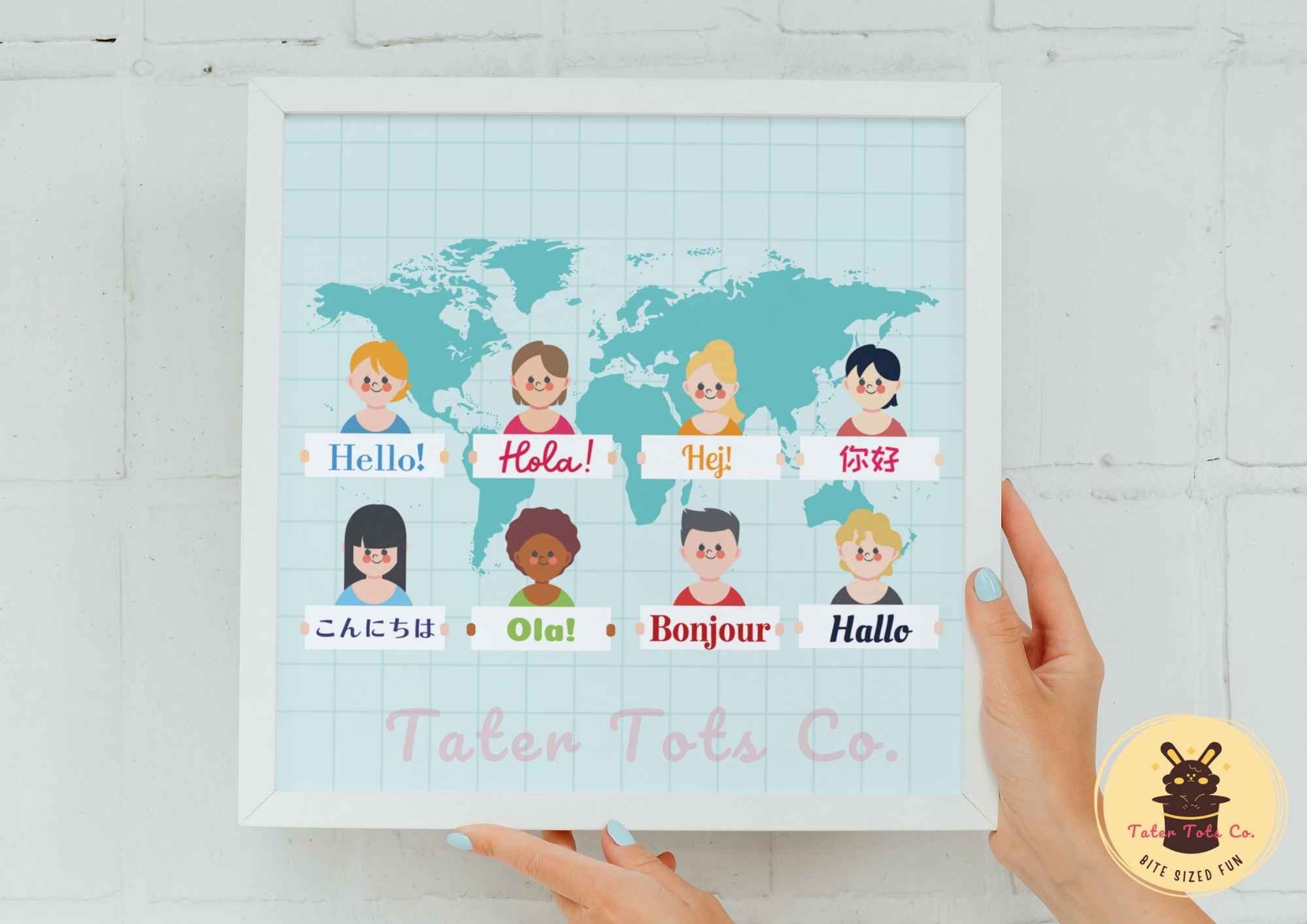 Multilingual Hello Poster Set: Kids Language Learning (PDF Download) - Etsy