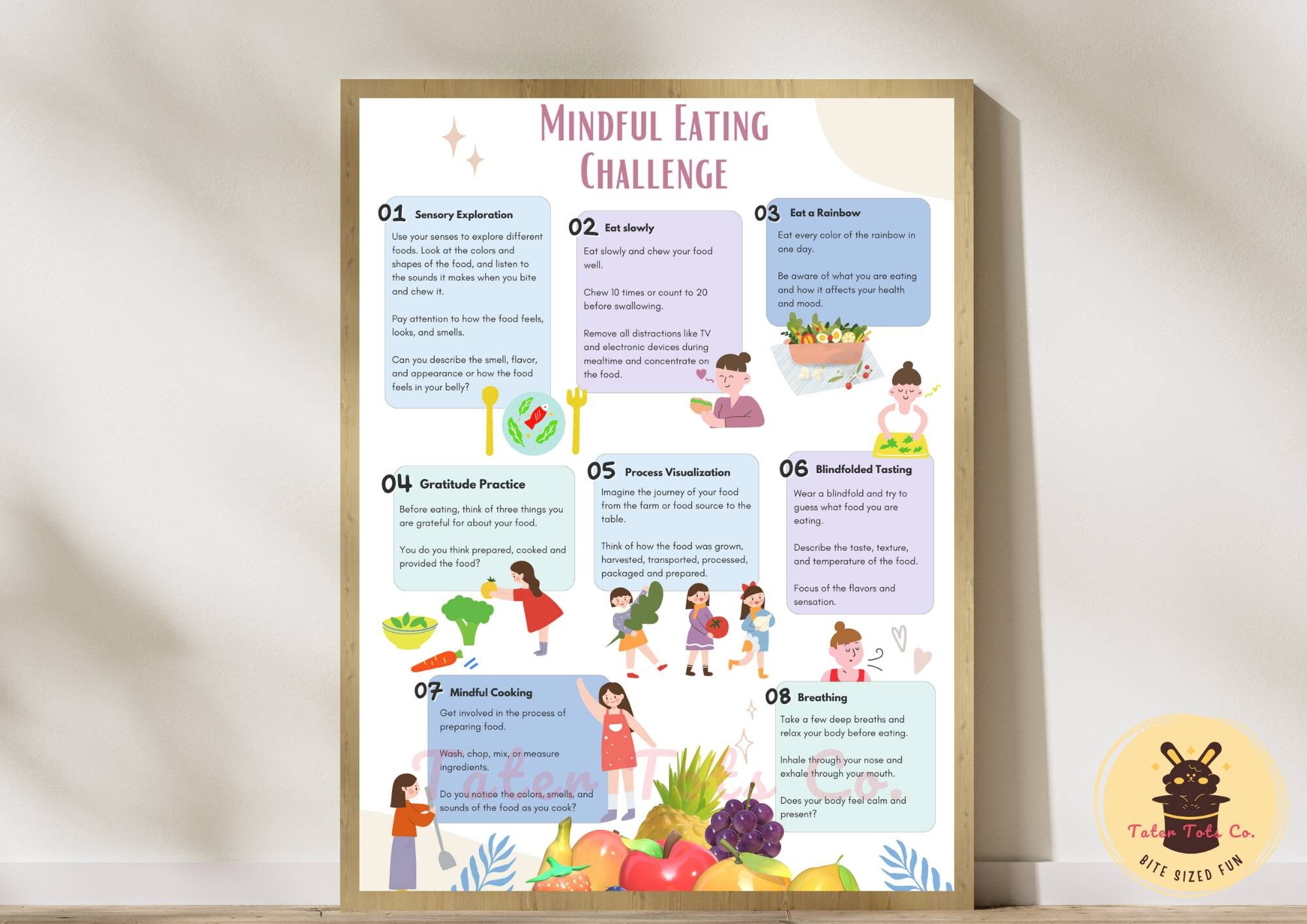 Mindful Eating Challenge Poster for Promoting Healthy Eating, Kids Eat ...