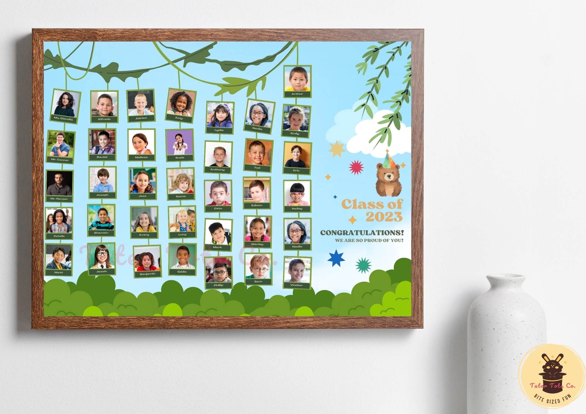 Student Graduation Photo Collage Template for School - Etsy