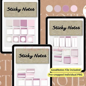 Digital Sticky Notes Blush Color Palette Paperless Memo to Do Schedule ...