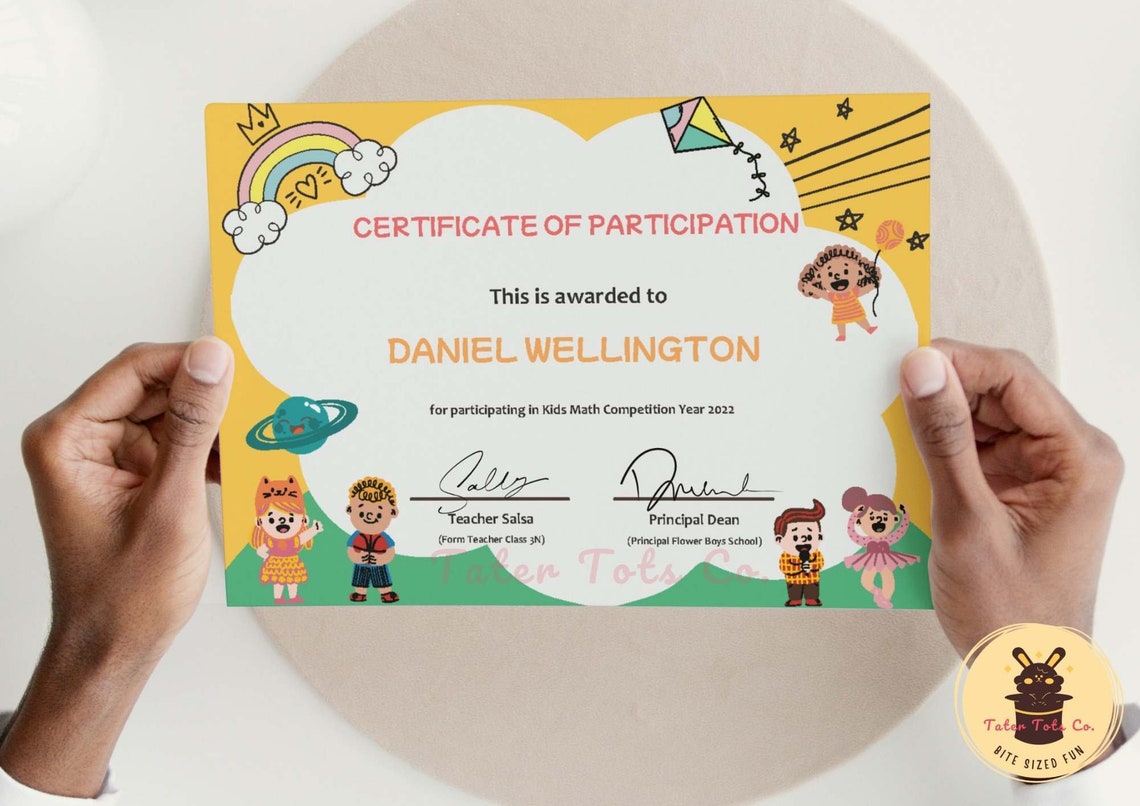 Award Certificate Template Preschool Graduation/diploma Invitation ...