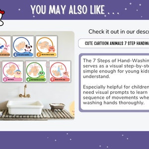 7 Step Wash Hands Sign for Preschool Toilet Training and Instructions ...