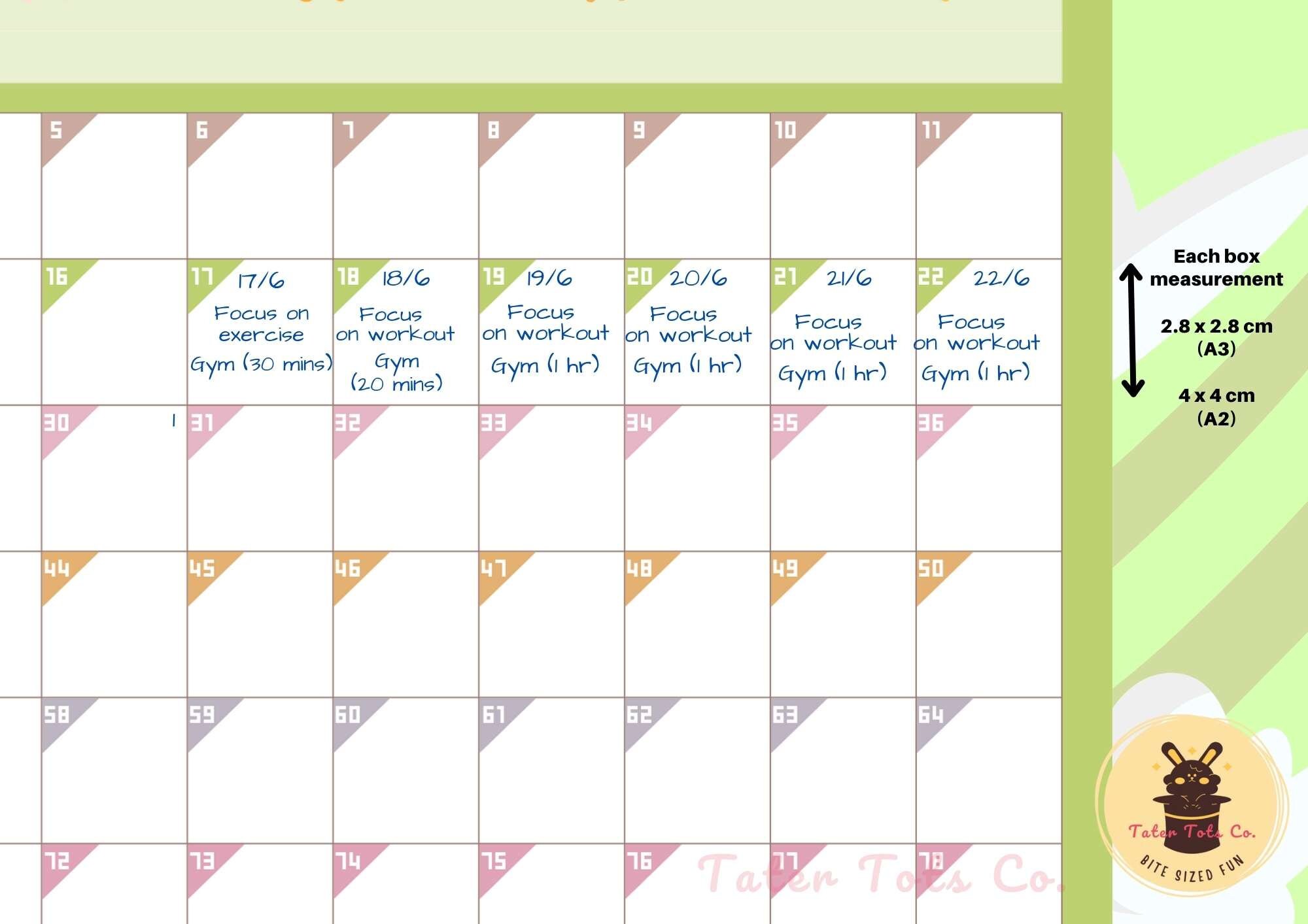 100 Days Game Plan: Start to Finish Schedule Template, Habit Tracker ...