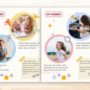 Childhood Memory Photo Book Girl Theme With Profile, Hobbies, Friends ...