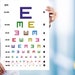 Simple Rainbow Tumbling Letter E Eye Test Chart Ophthalmology Snellen ...