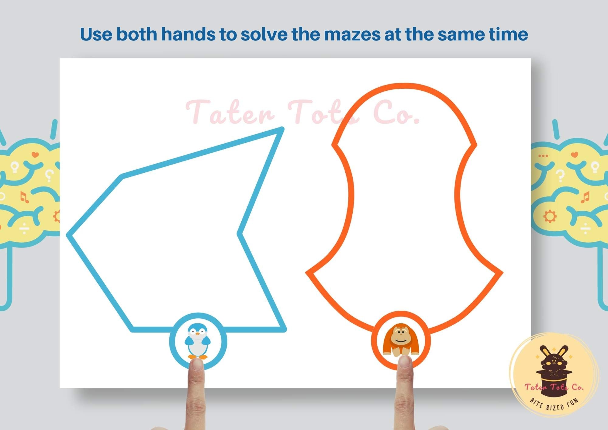 Double Doodle Bilateral Brain Game Intermediate Level for Cognitive ...