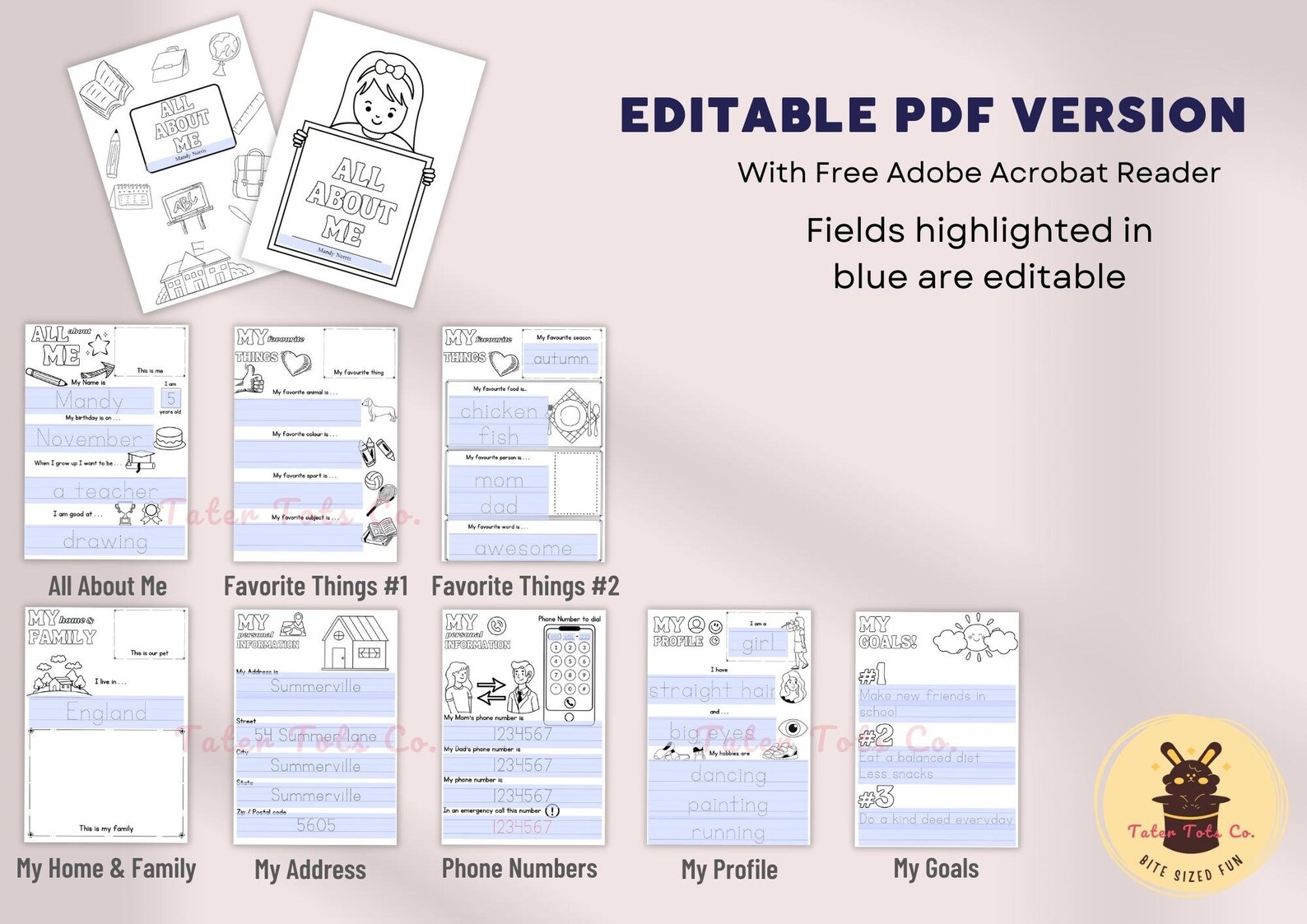 Personalized All About Me Letter and Number Tracing Preschool Worksheet ...