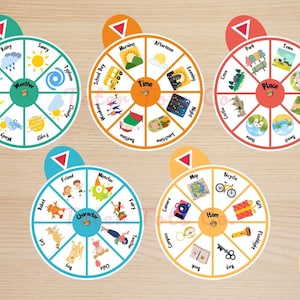 Printable Storytelling Spinners Bundle for Fun Narrative Skills: Story ...