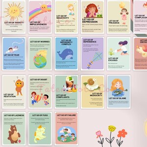 Mental Health Therapy Flashcards Set of 24 - Proverbs About Letting Go ...