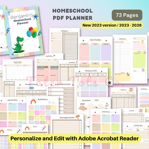 Homeschool Planner Printable Boho - Etsy