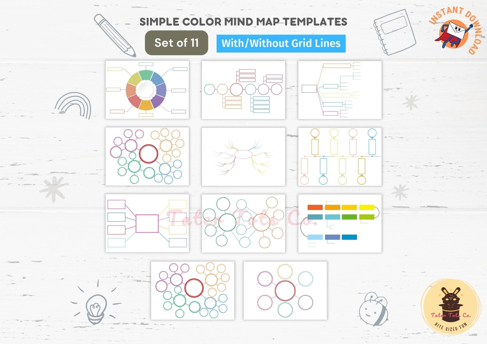 Color Mind Map Templates: Enhance Classroom Note-taking and ...