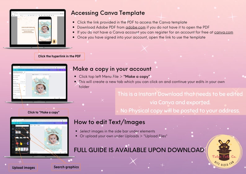 Preschool Graduation Memory Book: Canva Template for Kindergarten Prek ...