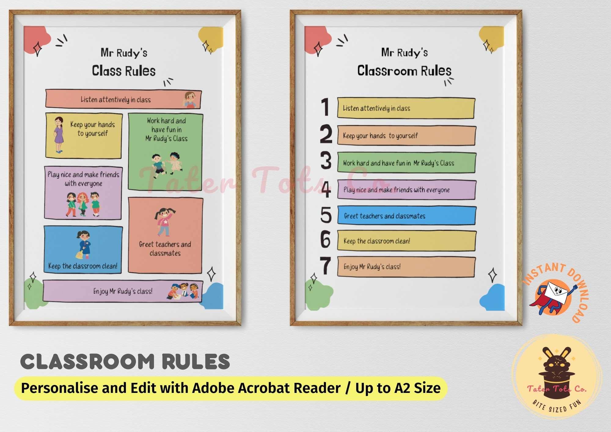 Give Me 5 Classroom Rules