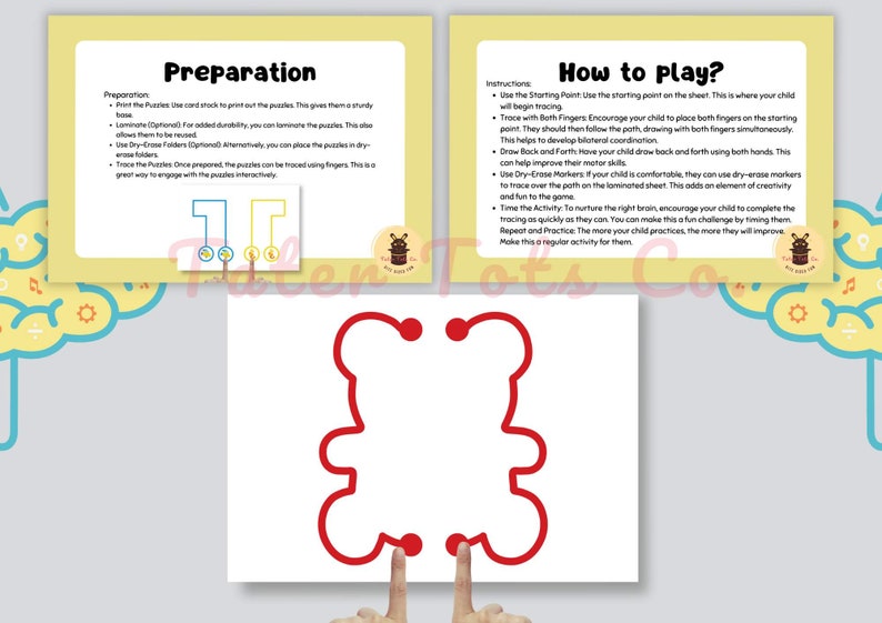 Finger Mazes Double Doodle Bilateral Brain Game - Beginner to Advance ...