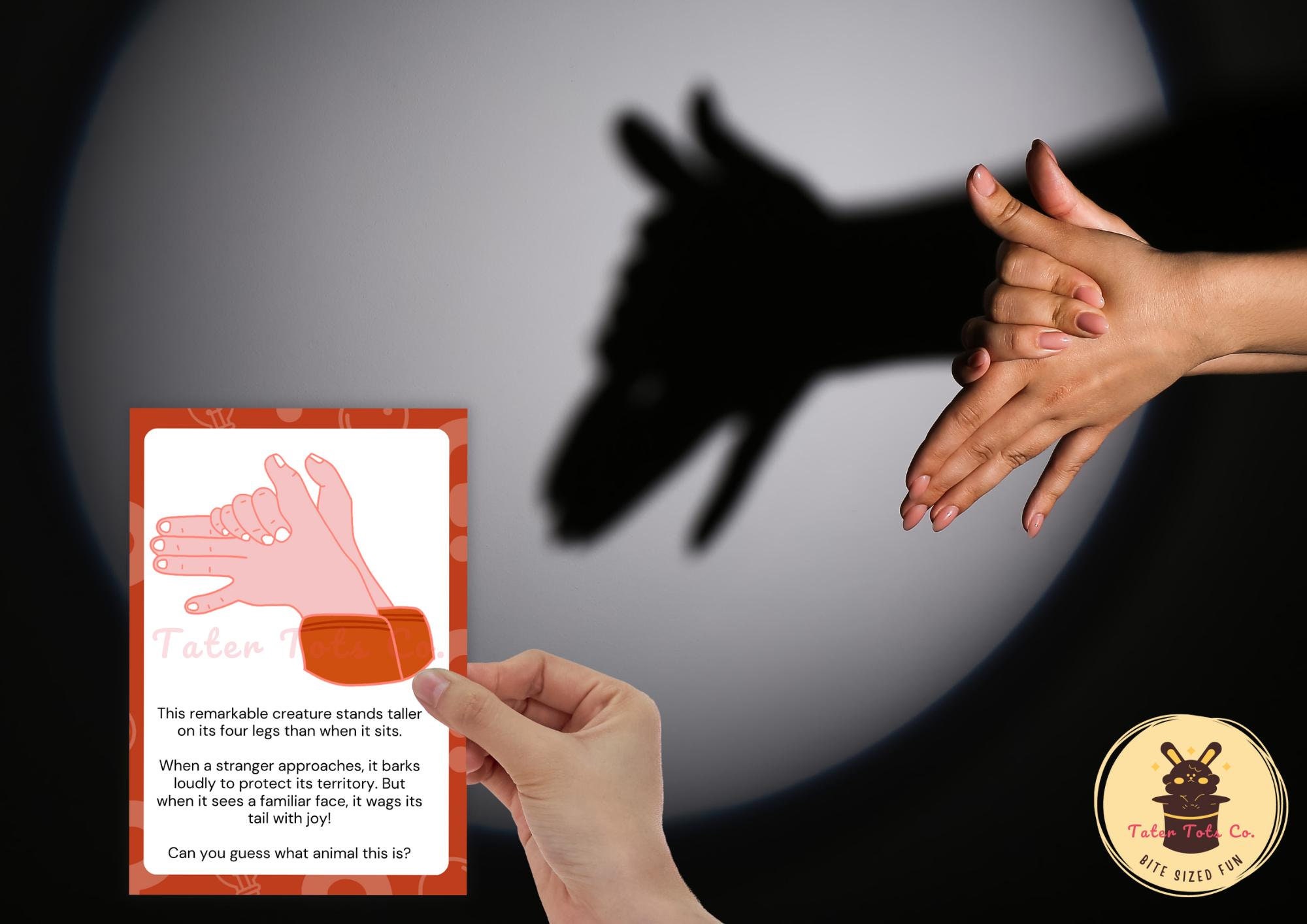 Guess the Animal Hand Shadow Puppets Guide Printable Card Game ...