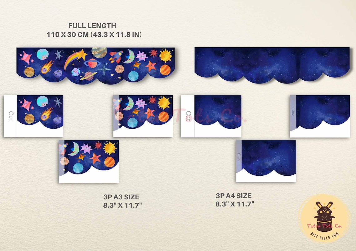 Solar System Planets Bulletin Board Pack With Night Sky Space Border ...