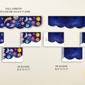 Solar System Planets Bulletin Board Pack With Night Sky Space Border ...
