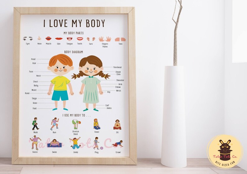 Parts of My Body With Action Words Preschool Curriculum Educational ...