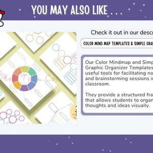 Mind Map Write and Color Templates - Simple Graphic Organizer ...