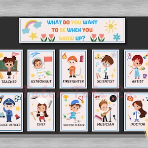 When I Grow up Job Occupations Printable Bulletin Board Pack - Fun and ...